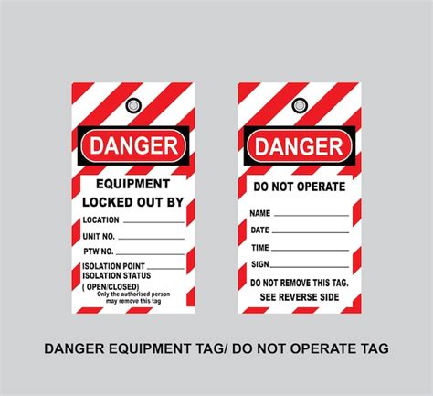 Premium Vector DANGER TAG DO NOT OPERATE TAG EQUIPMENT TAG DO NOT REMOVE TAG