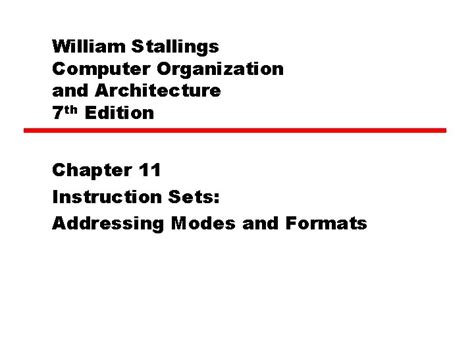 William Stallings Computer Organization And Architecture 7 Th