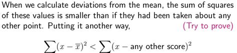 Solved Prove When We Calculate Deviations From The Mean The Chegg