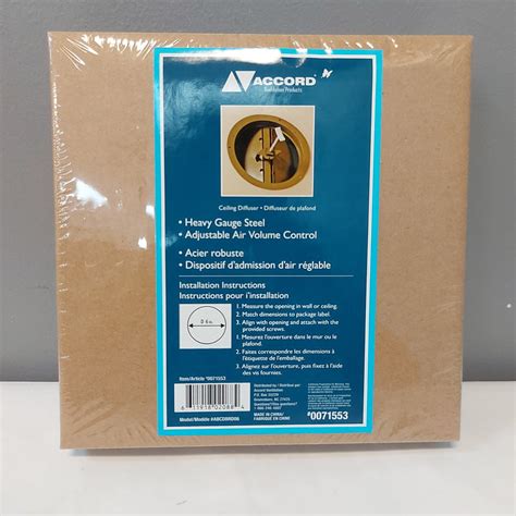Round Ceiling Diffuser Damper 6inch Habitat Restore Gta