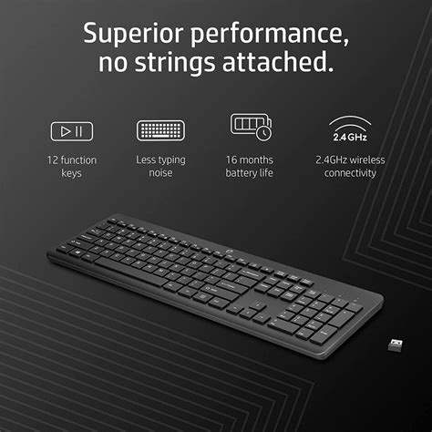 Wired HP 230 Wireless Black Keyboard with 2.4GHz connectivity at ₹ 1299 ...