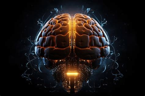 Premium Ai Image A Computergenerated Human Brain Displaying Intricate Neural Connections