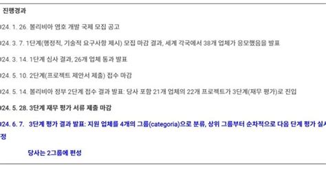 하이드로리튬 볼리비아 염호개발 4단계 평가 절차 돌입