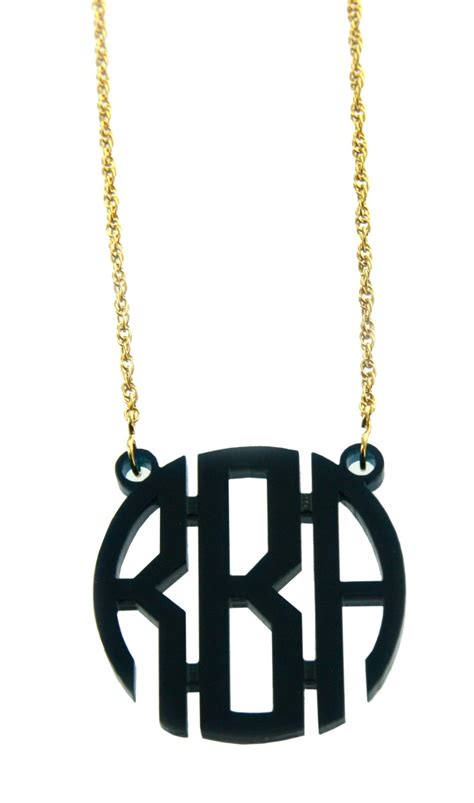 Acrylic Monogram Necklaces