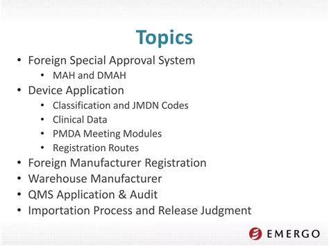 Japan Medical Device Regulatory Approval Process Pptx