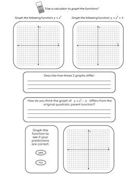 Quadratic Function Transformation Notes By Made By MasteringMathematics