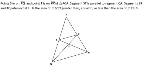 solved points s in on pq and point t is on pr of pqr