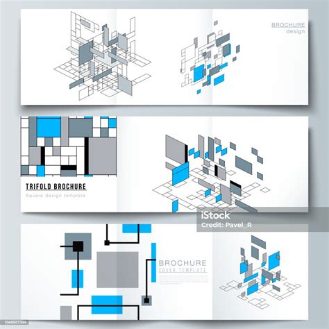 최소한의 벡터 편집 레이아웃 사각형 형식의 브로슈어 전단지 잡지에 대 한 디자인 서식 파일을 다루고 있습니다 추상 다각형 배경