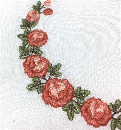 Wreath Of Roses Monogram Frame Machine Embroidery Design 3 Etsy