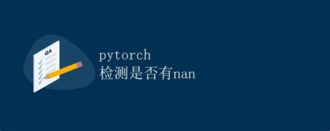 Pytorch 检测是否有 Nan极客笔记