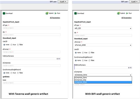 Comparison Of Wuis Of Example Workflow 1 Automatically Built Using
