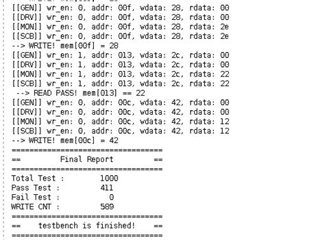 System Verilogtestbench Adder Register Ram