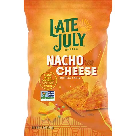Late July Snacks Nacho Cheese Tortilla Chips 78 Oz Bag
