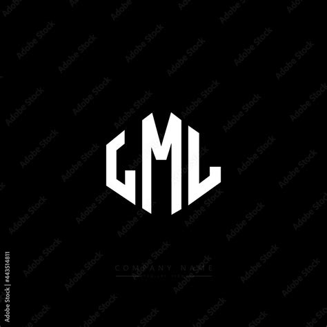 lml letter logo design with polygon shape lml polygon logo monogram