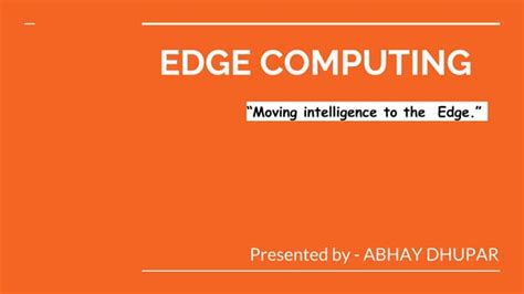Edge Computing And Cloud Computing Pptx