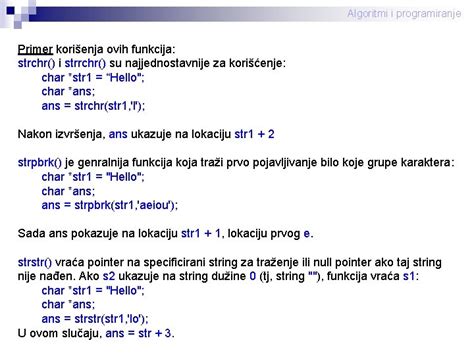 Algoritmi I Programiranje Programski Jezik C Algoritmi I