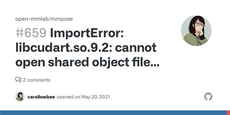 Importerror Libcudart So 9 2 Cannot Open Shared Object File No Such File Or Directory · Issue