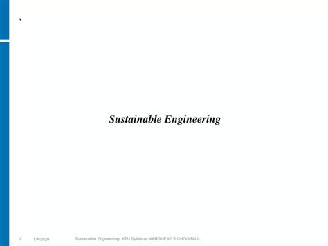 PPT Sustainable Engineering PowerPoint Presentation Free Download ID 9555537