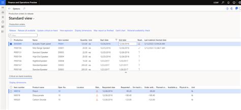 Check Material Availability For Scheduled Operations Scales Group