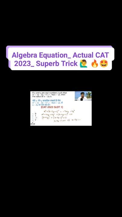 Saurabh Vashisht On Linkedin Cat2024 Aptitude Quant Placement Algebra Equation Quadratic…