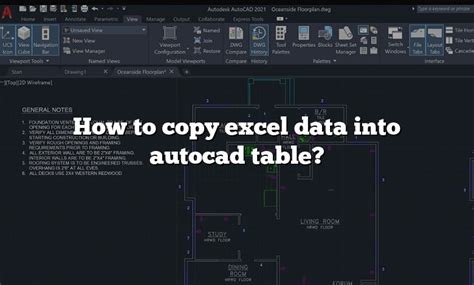 How To Copy Excel Data Into Autocad Table