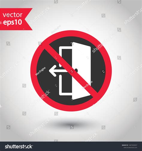 Prohibited Exit Vector Icon No Entry Stock Vector Royalty Free 1467509957 Shutterstock