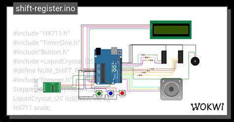 Shift Register Ino Copy Wokwi ESP STM Arduino Simulator