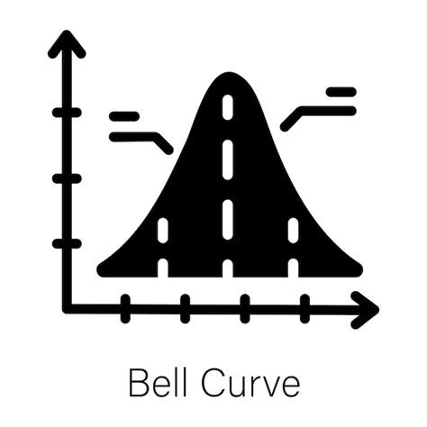 Premium Vector Get This Solid Icon Showing Bell Curve Chart