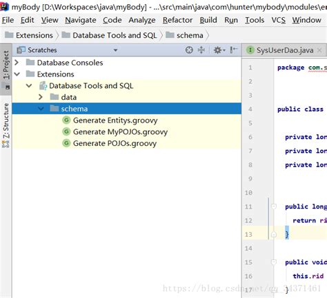 intellij idea 通过数据库表生成带注解的实体类详细步骤 csdn博客