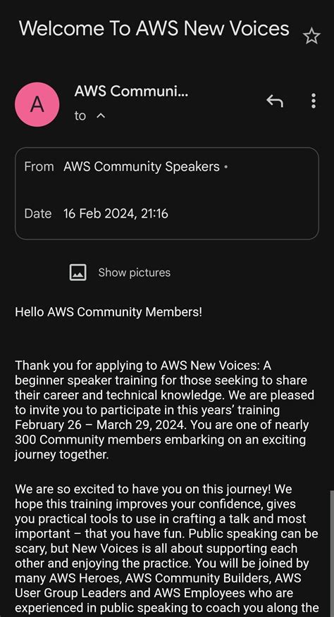 Aws Awscommunity Awscommunitybuilders Awsnewvoices Publicspeaking Ben D 17 Comments