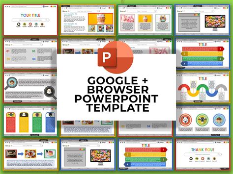 Google Browser Inspired Powerpoint Template Etsy