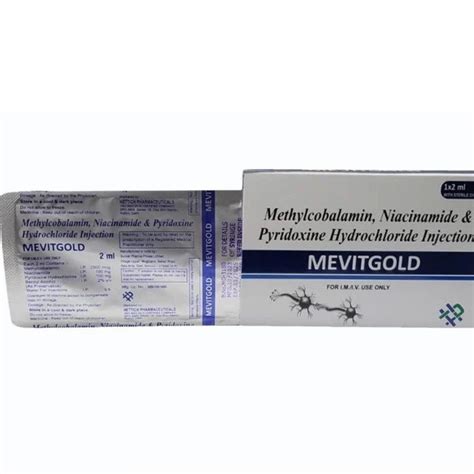 Mevit Gold 2ml Inj Methylcobalamin Niacinamide Pyridoxine Hydrochloride Injection At ₹ 150 Piece