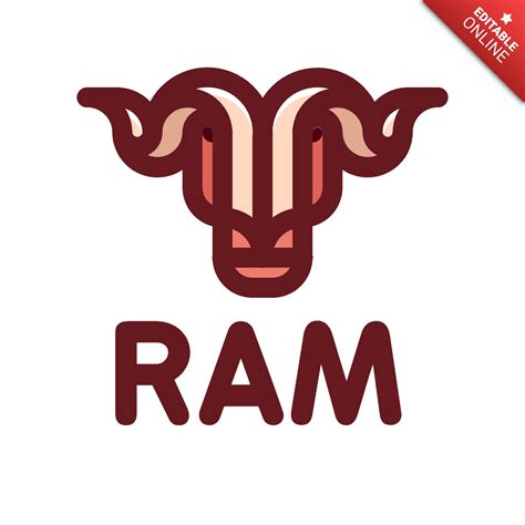 Ram Logo Design Template Free Design Template