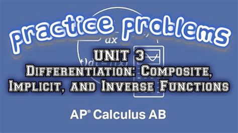 AP Calculus AB UNIT 3 Differentiation: Composite, Implicit, and Inverse Functions - YouTube