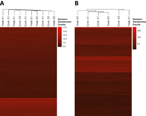 Fig S2 Heatmaps Of The Transformed Counts Using The Variance