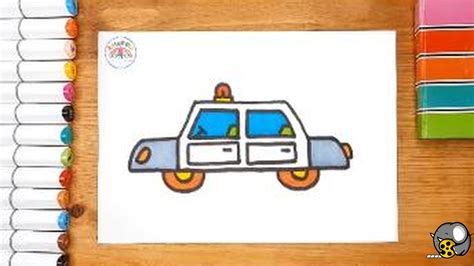 آموزش نقاشی ماشین پلیس آموزش نقاشی کودکان نقاشی ماشین پلیس کودکان
