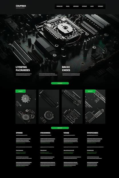 Premium Photo Website Layout Design Of A Computer Hardware Reta0923