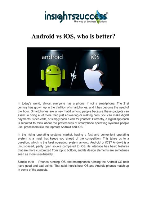Android Vs IOS Who Is Better By Insights Success Issuu