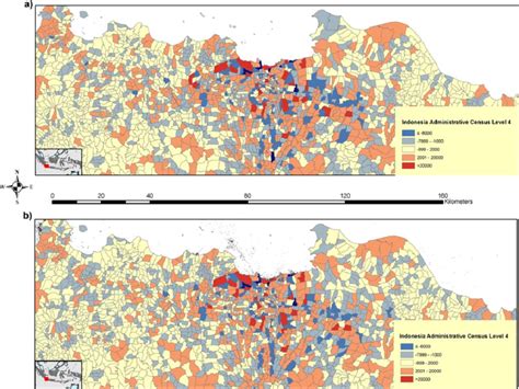 Differenced Map Produced Through Comparing The Population Maps Download Scientific Diagram