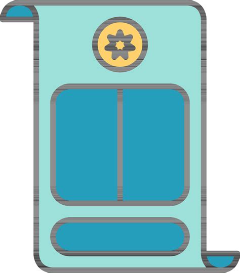 Scroll List Icon In Blue And Yellow Color 24457002 Vector Art At Vecteezy