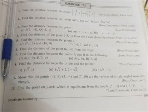 2 find the distance between the points a 2a 6a and b 2a 3 a 5a 3 find