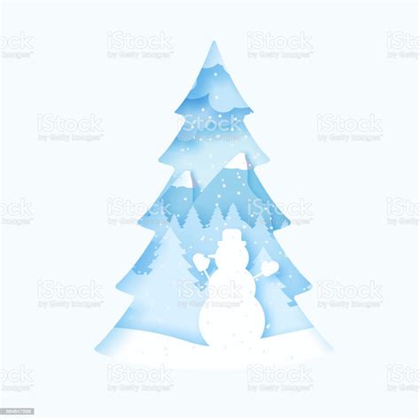 3d 추상 파스텔 겨울 종이 잘라 눈사람의 그림 벡터 템플릿 개념에 대한 스톡 벡터 아트 및 기타 이미지 개념 겨울 계절