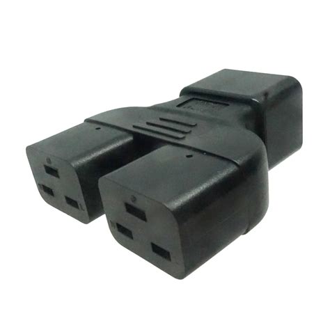 Two Iec C19 To Iec C20 Plug Adapter Signal Power