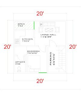 20x20 Houseplans 400 Sq Ft House Plans Download Plan Pdf Format