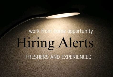 Work From Home Fresher And Experienced Jobs