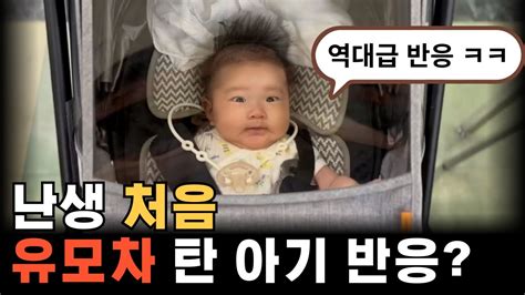 난생 처음 유모차 탄 아기의 역대급 표정 Youtube