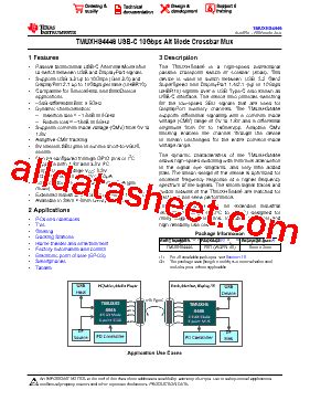 TMUXHS4446RETT Datasheet PDF Texas Instruments