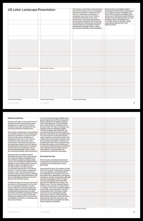 grid system for us letter format indesign presentation template layout