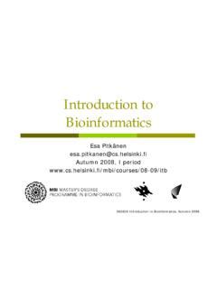 Introduction To Bioinformatics Introduction To Bioinformatics Pdf PDF PRO