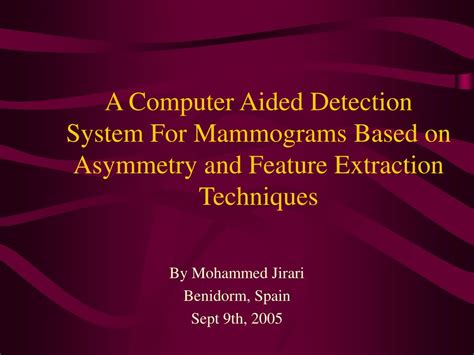 ppt a computer aided detection system for mammograms based on